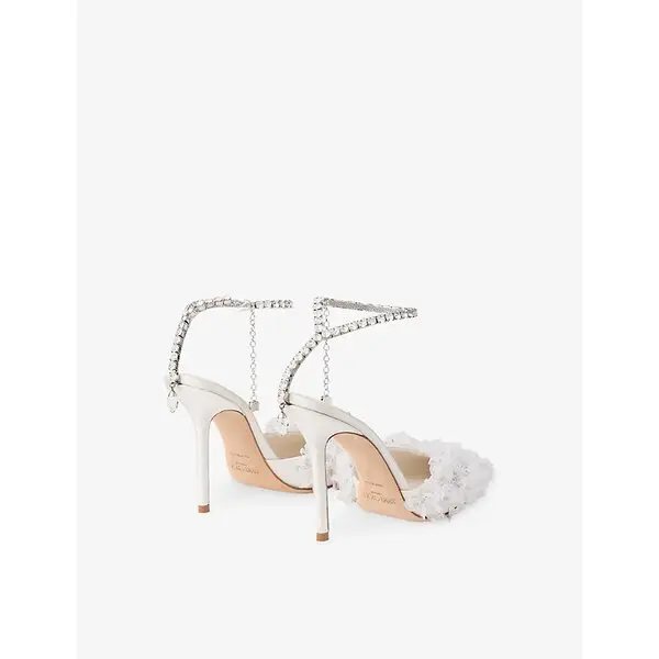 JIMMY CHOO Saeda 100 Petal Mesh Heeled Courts