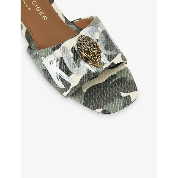 Kurt Geiger Kensington Flat Sandals - Green Oth