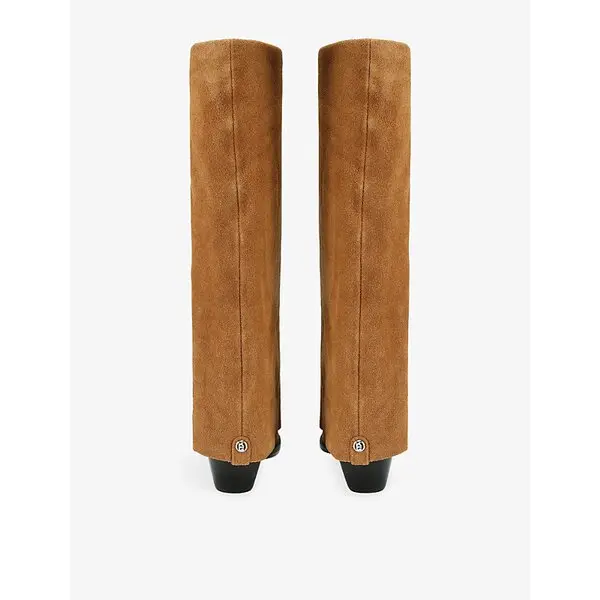 Kurt Geiger Suede Knee-high Fold-over Boots