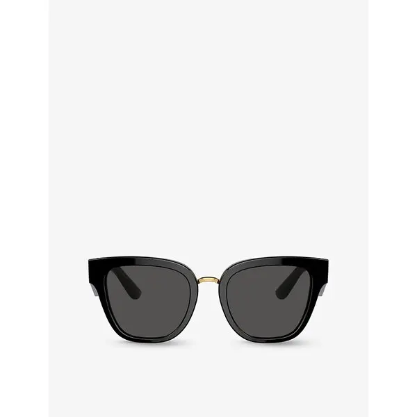 Dolce & Gabbana Butterfly-frame Acetate Sunglasses - Black