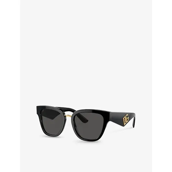 Dolce & Gabbana Butterfly-frame Acetate Sunglasses - Black