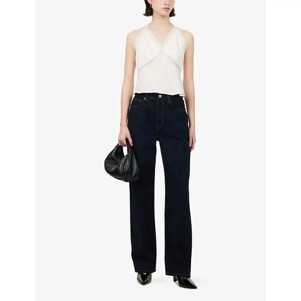 REFORMATION Monica Halterneck Top - White