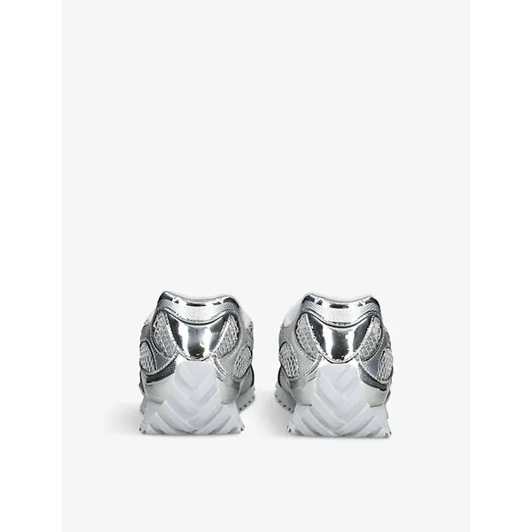 Bottega Veneta Orbit Metallic-panel Low-top Trainers - Silver