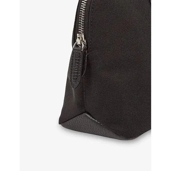 Smythson Brand-patch Canvas Travel Pouch
