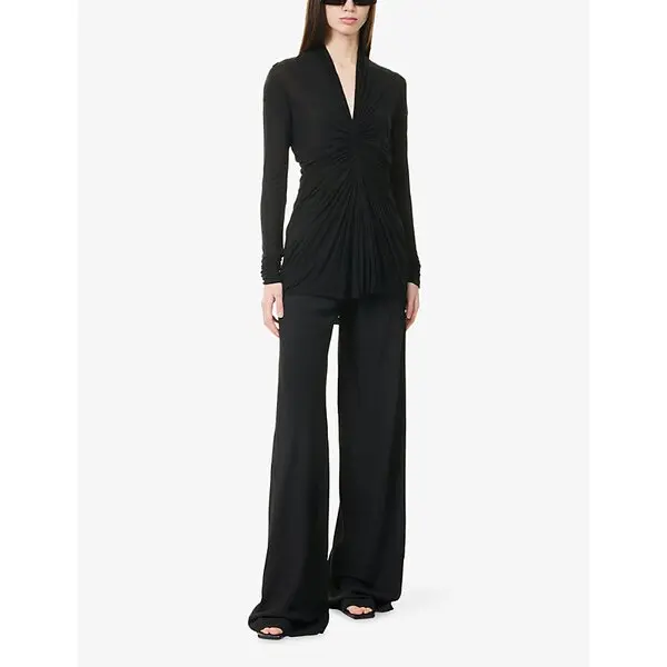 Rick Owens Radiance Long-sleeve Woven Top - Black
