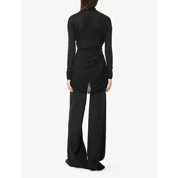 Rick Owens Radiance Long-sleeve Woven Top - Black