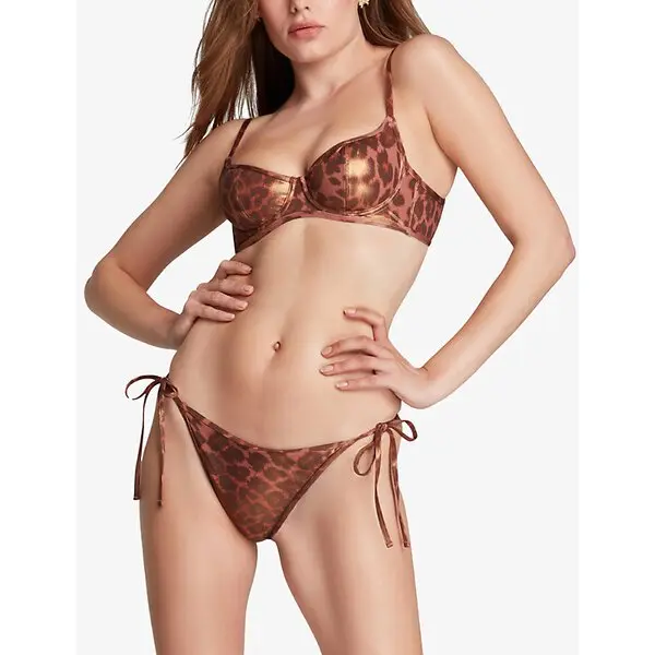 Agent Provocateur Cayla Leopard-print Bikini Top