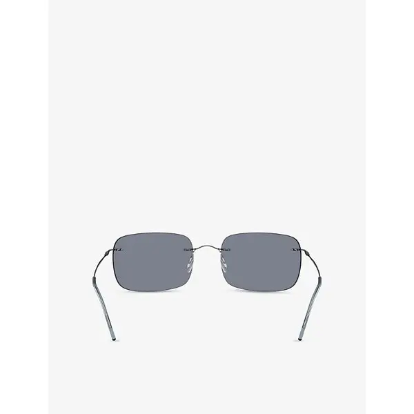 Giorgio Armani Pillow-frame Metal Sunglasses