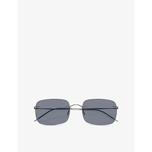 Giorgio Armani Pillow-frame Metal Sunglasses