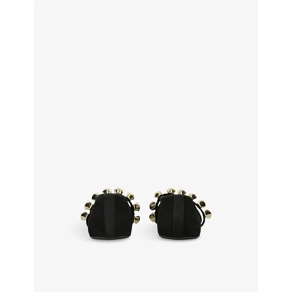 Alaïa Pebbles Suede Ballet Flats - Black/comb