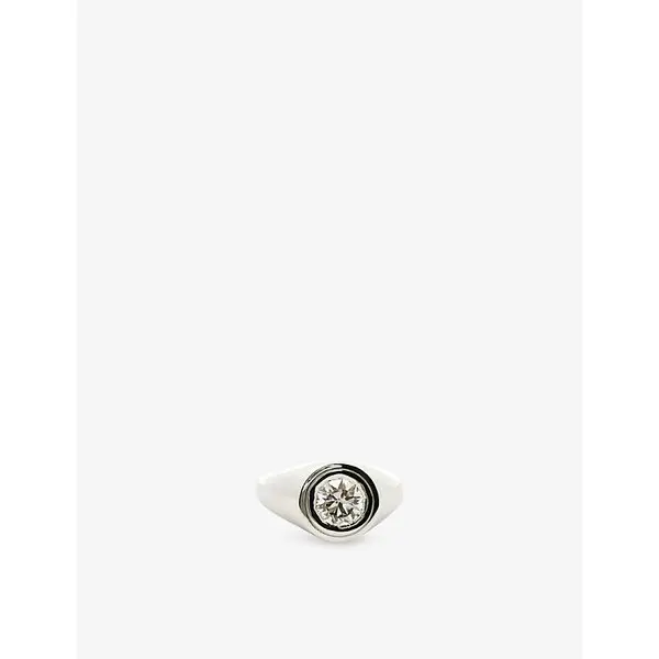 LA MAISON COUTURE Platinum And 0.95ct Lab-grown Diamond Ring - Silver
