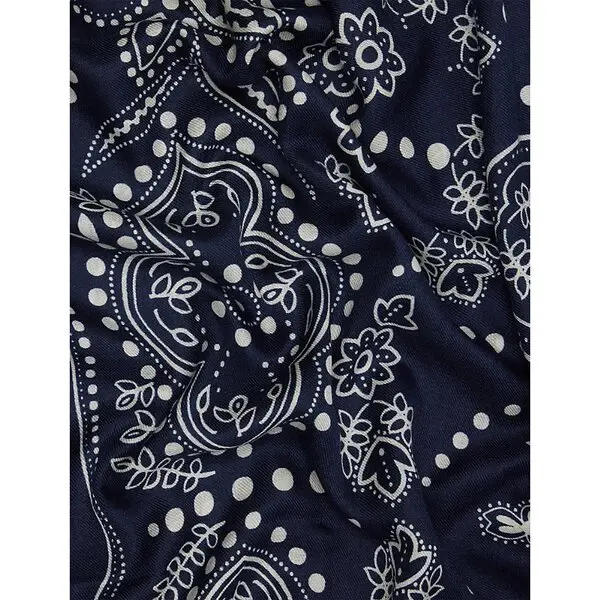 Max Mara Graphic-pattern Raw-edges Wool-and-silk Scarf
