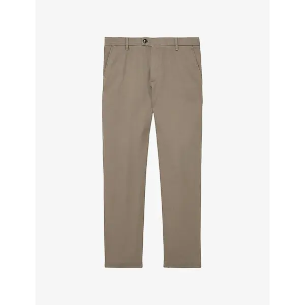 REISS Dobby Straight-leg Trousers