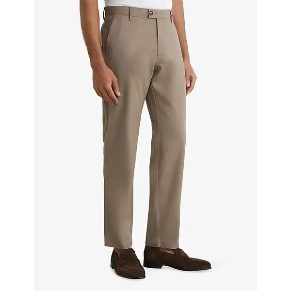 REISS Dobby Straight-leg Trousers