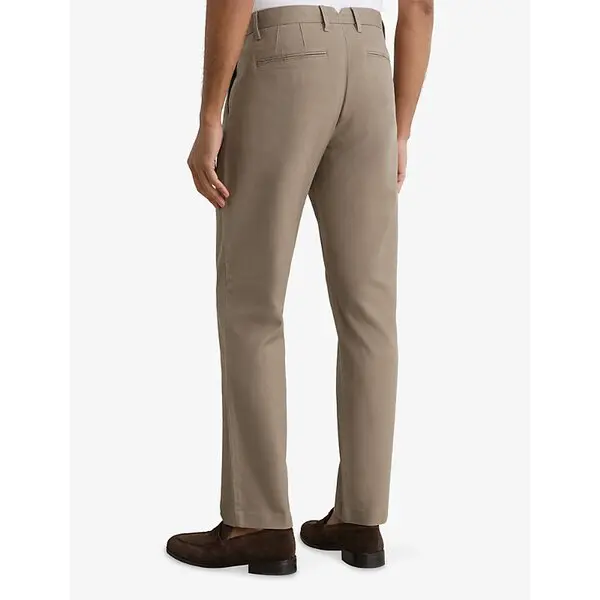 REISS Dobby Straight-leg Trousers