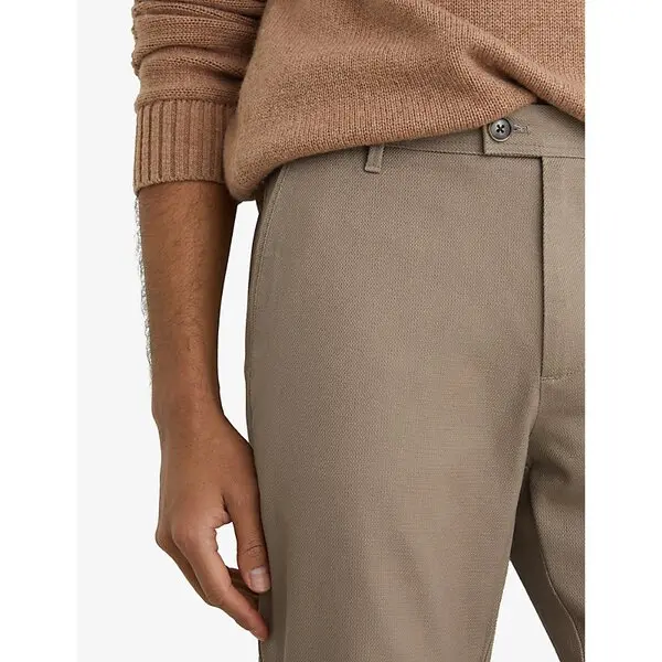 REISS Dobby Straight-leg Trousers