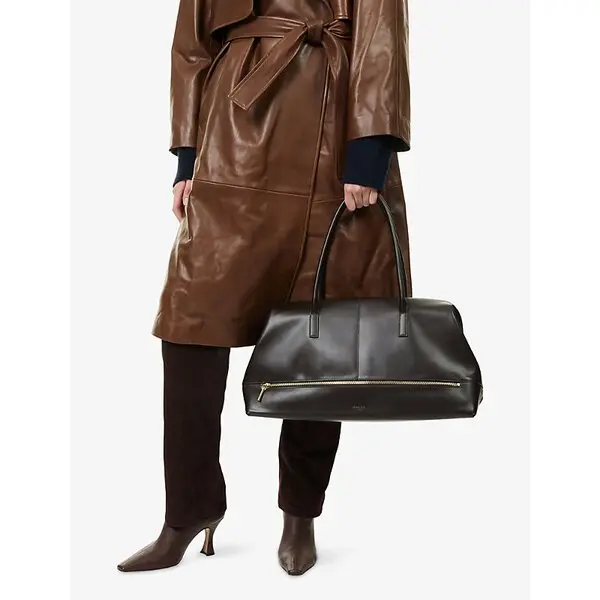 VERAFIED Leather Shoulder Bag - Chocolate