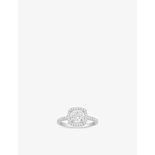 APM MONACO Square Cubic Zirconia Ring - Silver