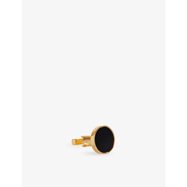 REISS Ardley Onyx Metal Cufflinks
