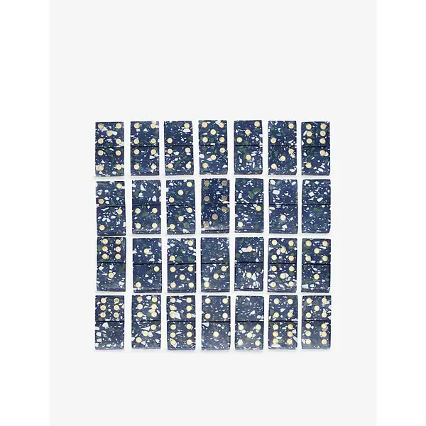 THE CONRAN SHOP Pietra Dominoes Engineered Stone Game - Blue