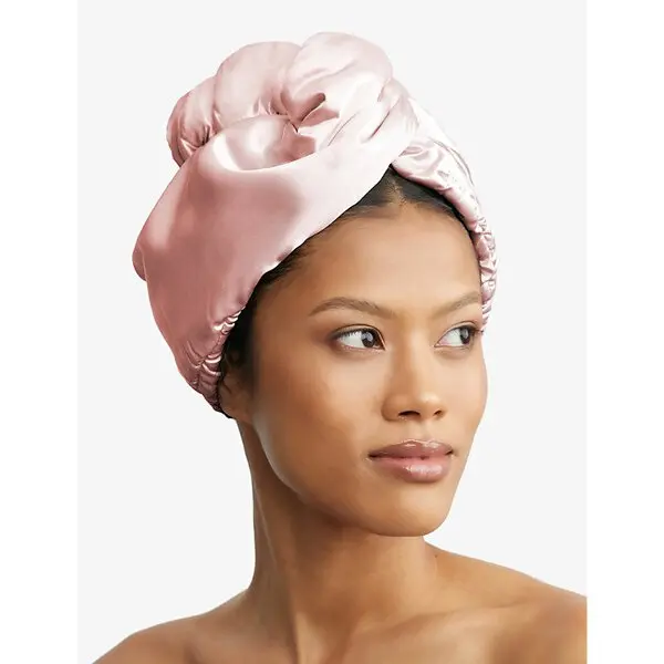 KITSCH Satin-wrapped Microfibre Hair Towel