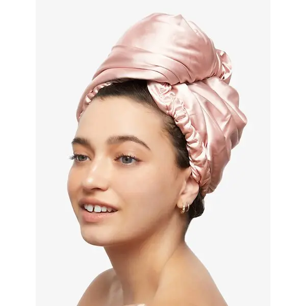KITSCH Satin-wrapped Microfibre Hair Towel