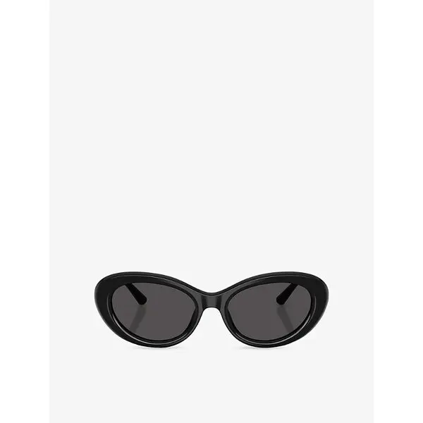Dolce & Gabbana Round-frame Acetate Sunglasses - Black