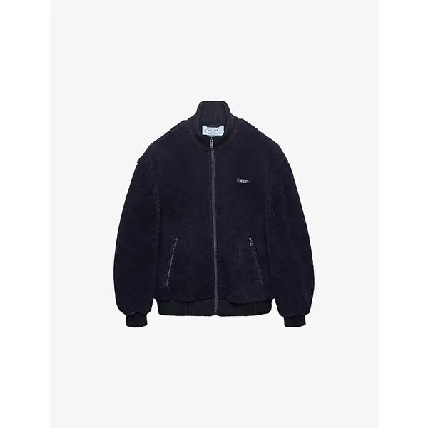 Prada Wool Blend Fleece Jacket - Blue