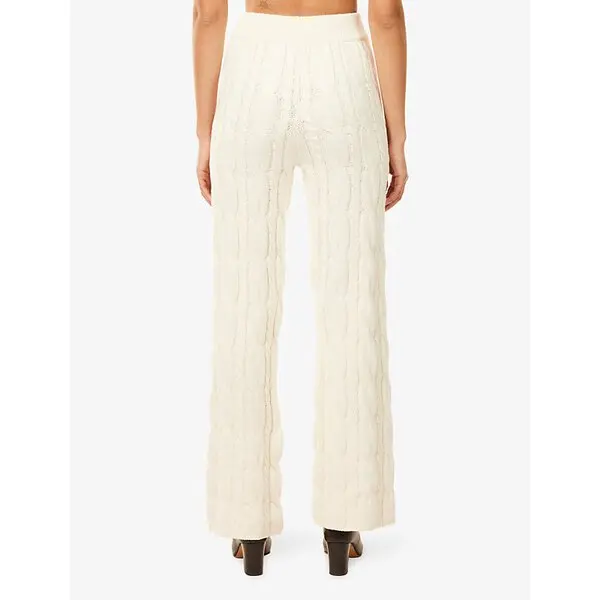 4TH & RECKLESS Knitted Cable Wide-leg Trousers