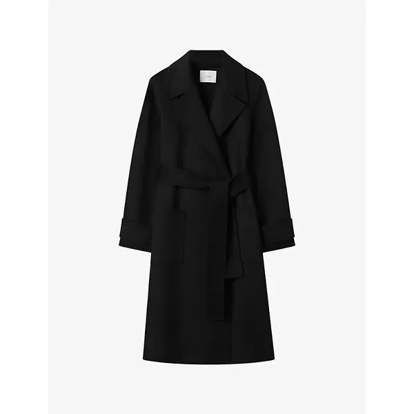 JOSEPH Arlina Double-faced Wool And Cashmere Coat - Black
