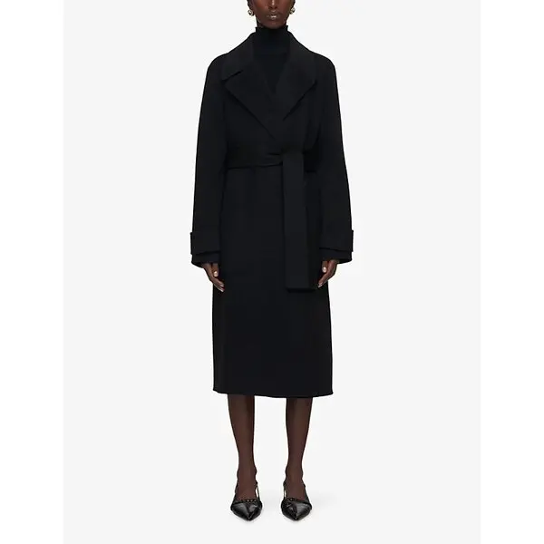 JOSEPH Arlina Double-faced Wool And Cashmere Coat - Black