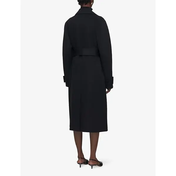 JOSEPH Arlina Double-faced Wool And Cashmere Coat - Black