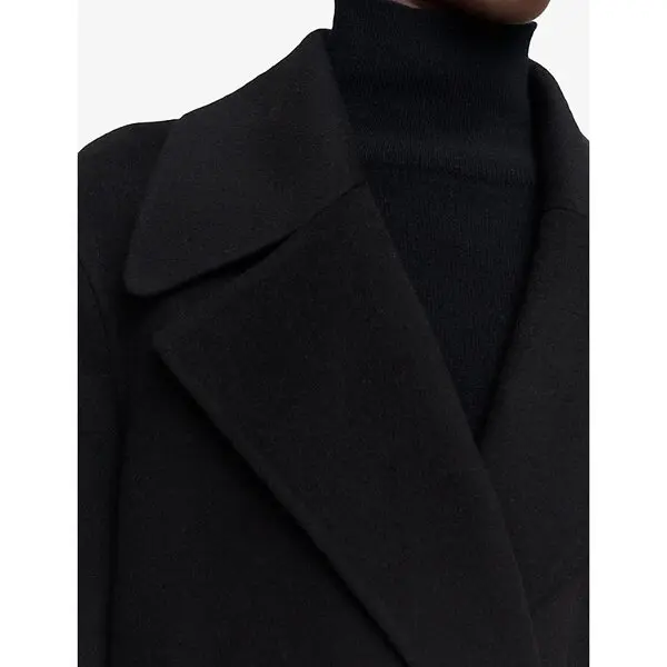 JOSEPH Arlina Double-faced Wool And Cashmere Coat - Black