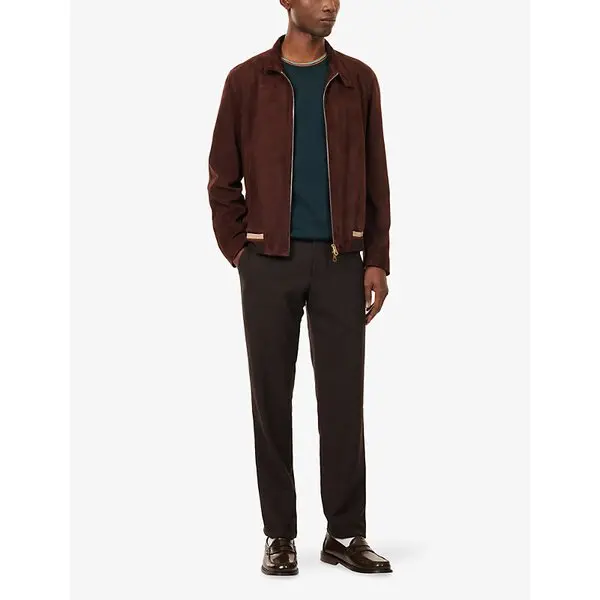 Paul Smith Stripe-trim Round-neck Merino-wool Jumper