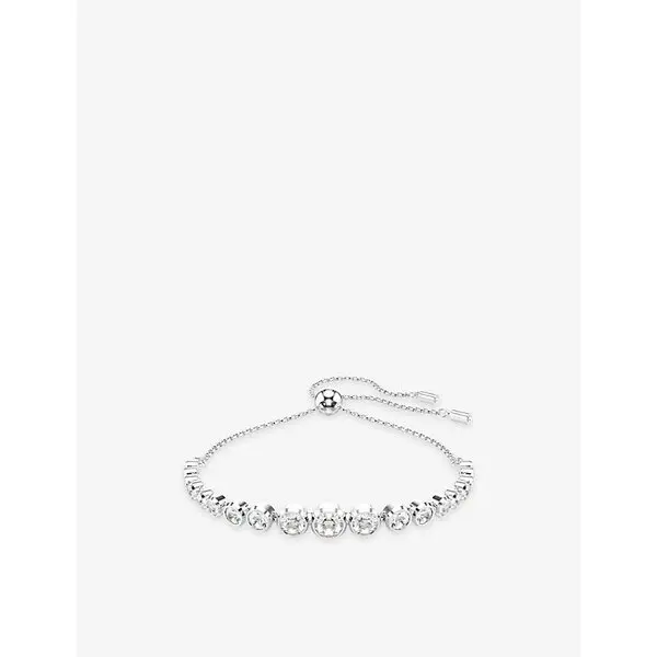 SWAROVSKI Imber Round Rhodium-plated And Zirconia Bracelet - Crystal