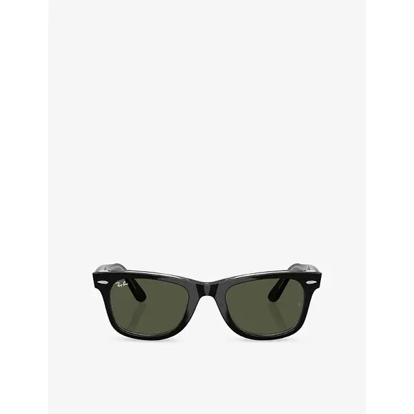 Ray-ban Rectangle-frame Acetate Sunglasses - Black