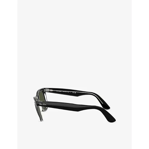 Ray-ban Rectangle-frame Acetate Sunglasses - Black
