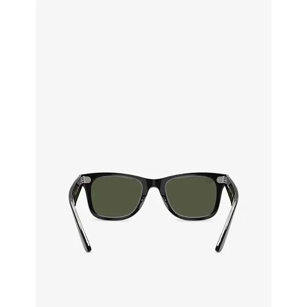 Ray-ban Rectangle-frame Acetate Sunglasses - Black