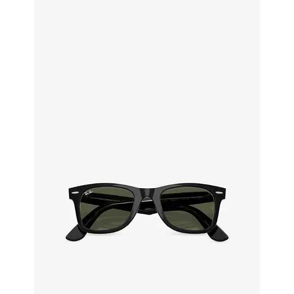 Ray-ban Rectangle-frame Acetate Sunglasses - Black