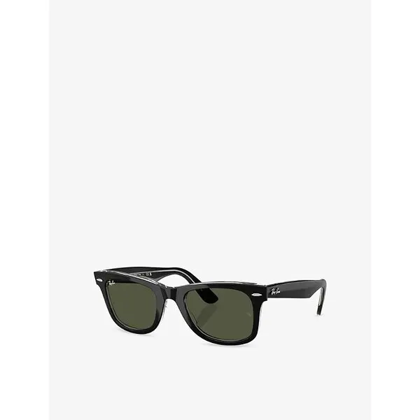 Ray-ban Rectangle-frame Acetate Sunglasses - Black