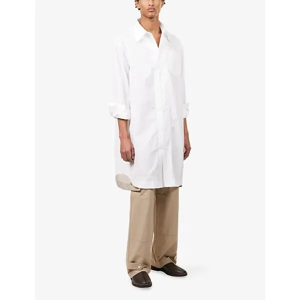 AMI Paris Oversized Long-line Cotton Shirt