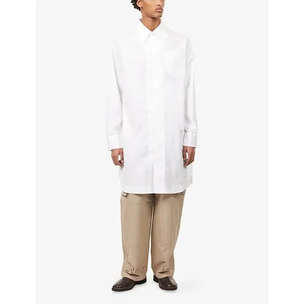 AMI Paris Oversized Long-line Cotton Shirt