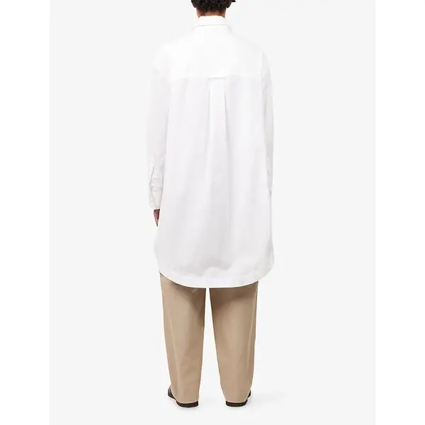 AMI Paris Oversized Long-line Cotton Shirt