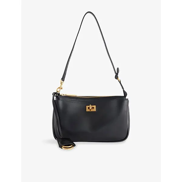 Balenciaga Rodeo Sling Leather Pouch - Black