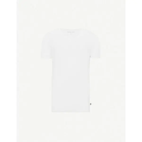Derek Rose V-neck Modal T-shirt - White