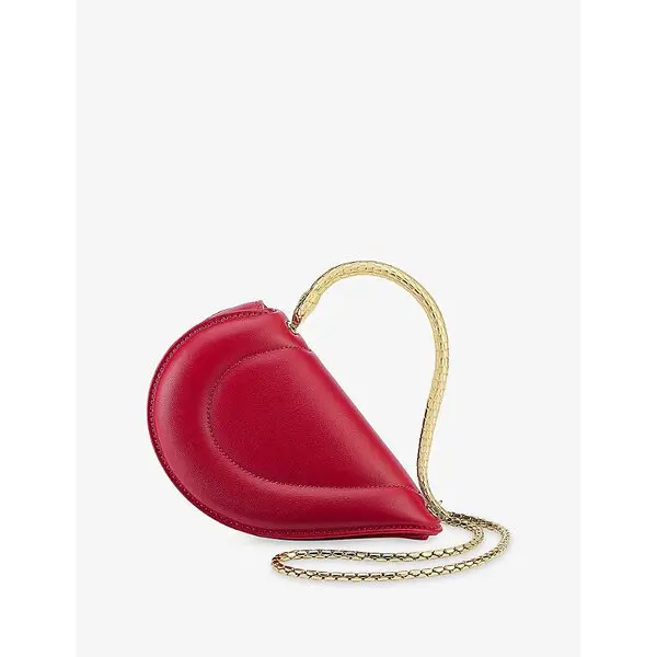 BVLGARI Serpenti Cuoricino Mini Top Handle Bag - Red