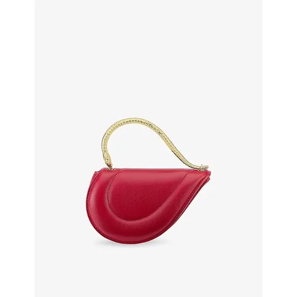 BVLGARI Serpenti Cuoricino Mini Top Handle Bag - Red