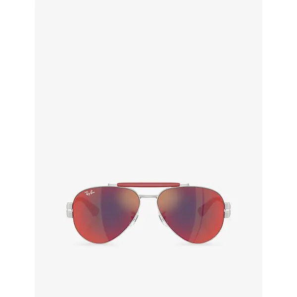 Ray-ban X Scuderia Ferrari Aviator Sunglasses - Silver
