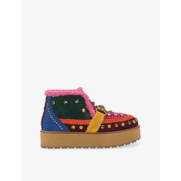 Kurt Geiger Mansion Cosy Embellished Suede Ankle Boots