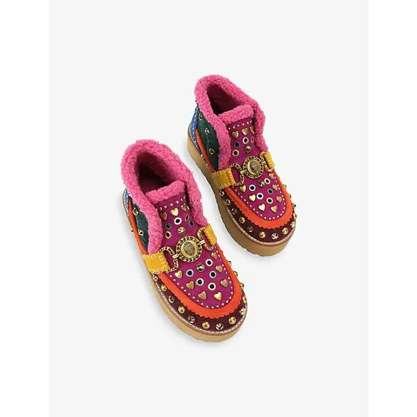 Kurt Geiger Mansion Cosy Embellished Suede Ankle Boots